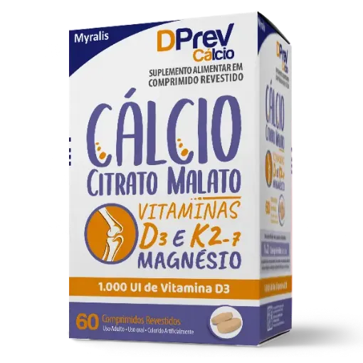 Dprev Cálcio 1000UI - Suplemento de Cálcio e Vitamina D3 - 60 C ...